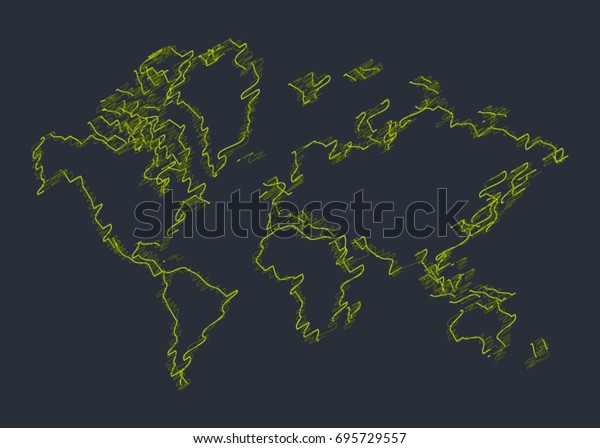 World Map Global Network Mesh Social: เวกเตอร์สต็อก (ปลอดค่าลิขสิทธิ์ ...