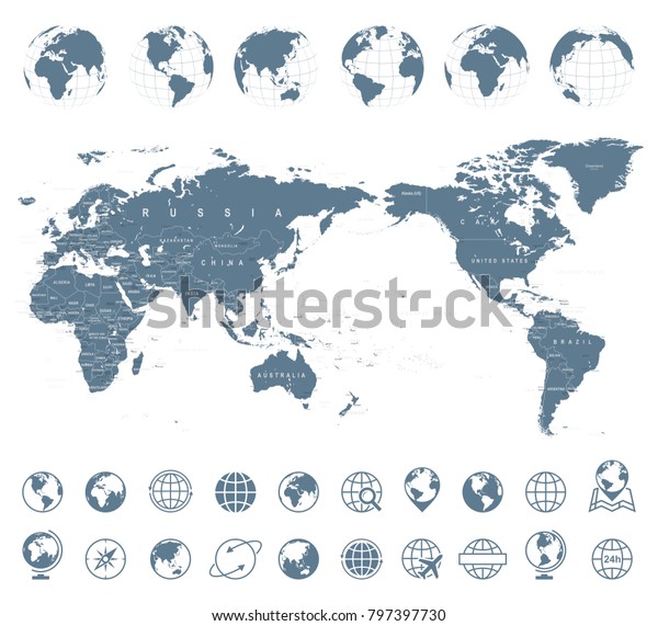 World Map Gray - Asia in 스톡 벡터(로열티 프리) 797397730 | Shutterstock