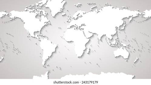 World Map Illustration Stock Vector (Royalty Free) 243179179
