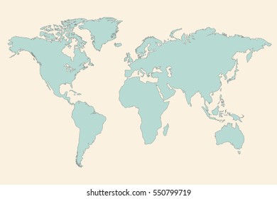 World Map Illustration Stock Vector (Royalty Free) 98703002 | Shutterstock
