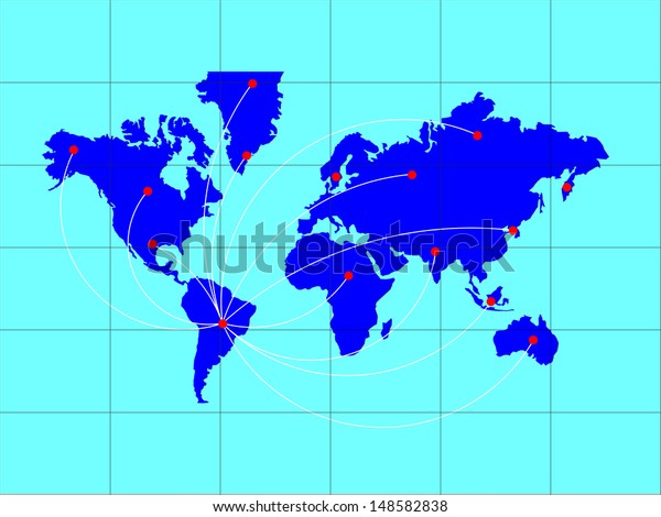 World Map Infographic Connection Concept Stock Vector (Royalty Free ...