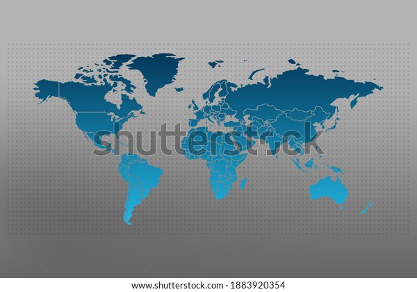 World Map Infographic Symbol Borders International Stock Vector ...
