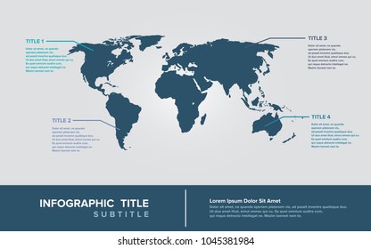 Vektor Stok Infographics World Maps Continents Colors Stripes (Tanpa ...
