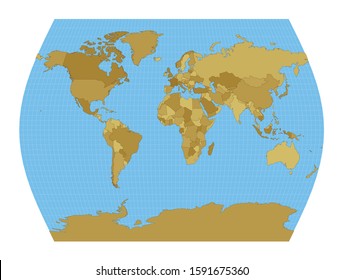 World Map John Muirs Times Projection Stock Vector (Royalty Free ...