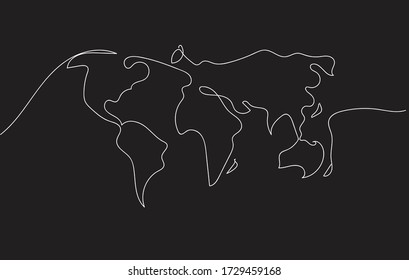 2,149 World map one line Images, Stock Photos & Vectors | Shutterstock