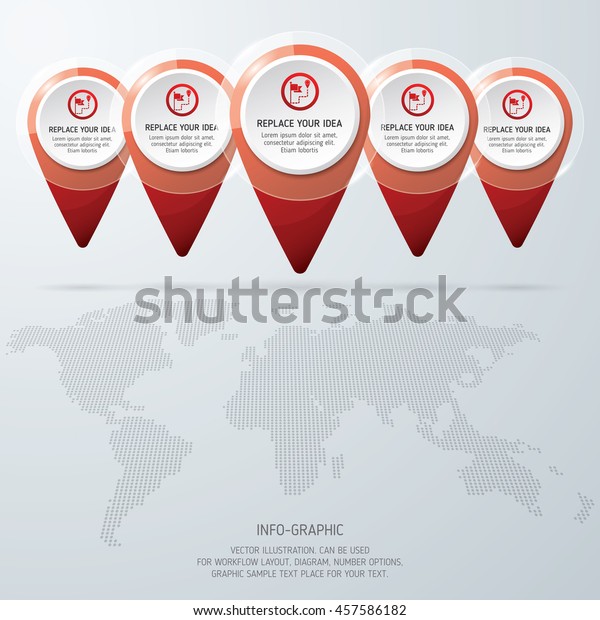 World Map Location Icons Check Location Stock Vector (Royalty Free ...