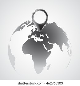 World Map Location Icons Concept Route Stock Vector (Royalty Free ...