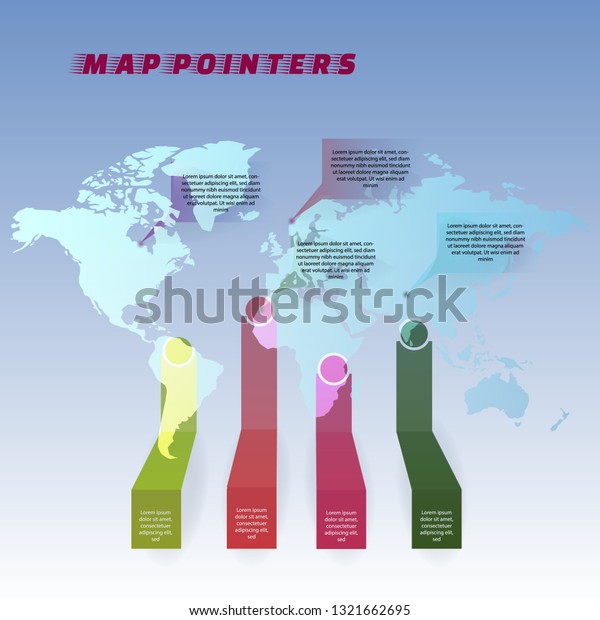 World Map Location Icons Vector Illustration Stock Vector (Royalty Free ...