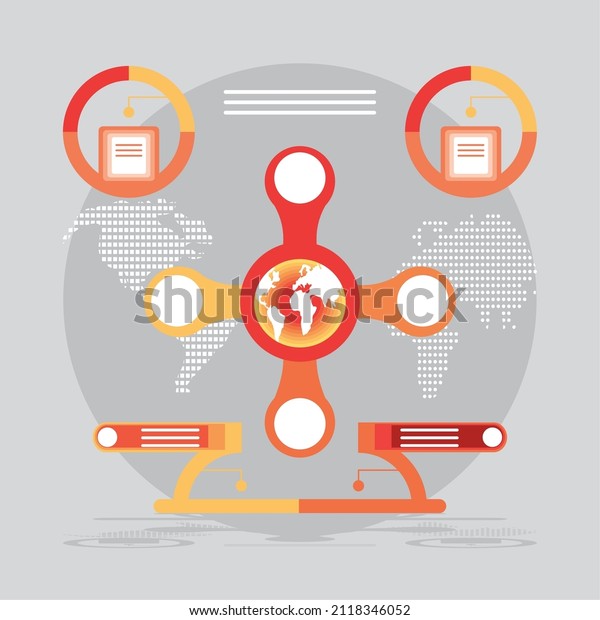World Map Options Pins Infographic Stock Vector (Royalty Free ...