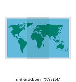 World Map Paper Icon Stock Vector (Royalty Free) 737982547 | Shutterstock