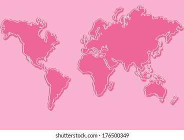 18,946 Pink world map Images, Stock Photos & Vectors | Shutterstock