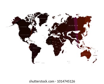 World Map Brown Color On White 스톡 벡터(로열티 프리) 782035681 | Shutterstock