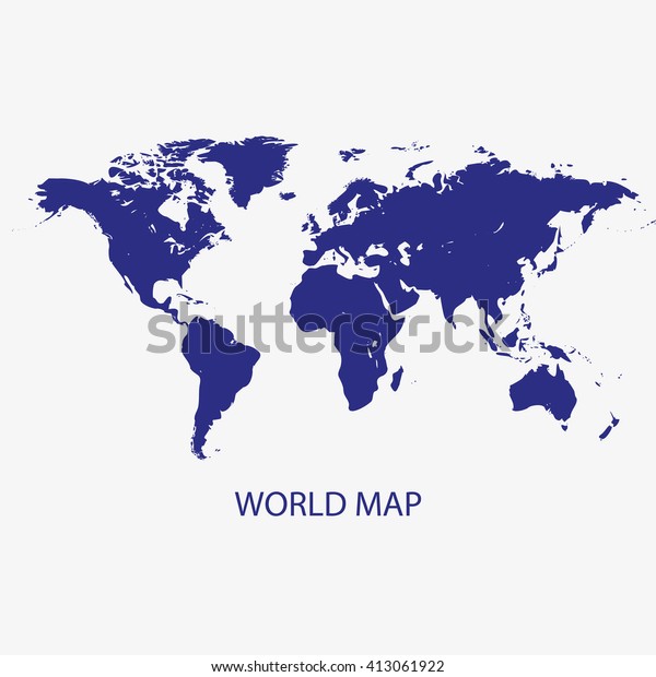 World Map Silhouette Illustration Vector Stock Vector (Royalty Free ...