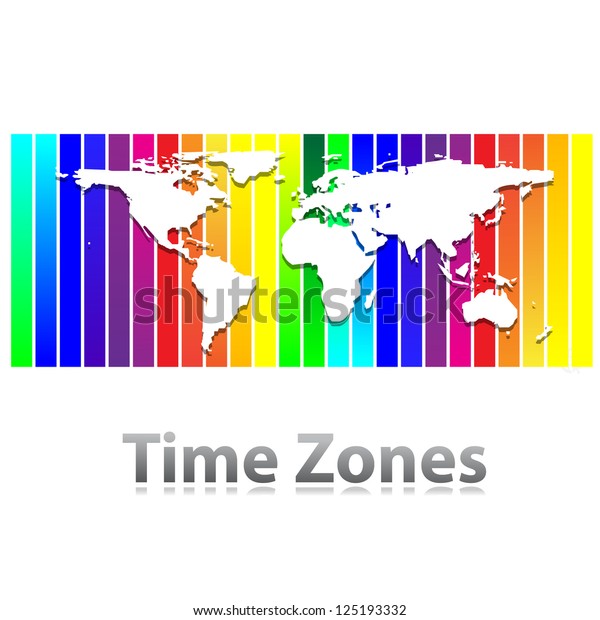 World Map Standard Time Zones Stock Vector (Royalty Free) 125193332 ...