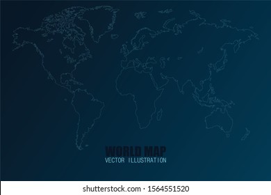 World Map Vector Illustration Isolated Stock Vector (Royalty Free ...