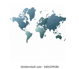 World Map Meridians Spherical Mercator Projection Stock Vector (Royalty ...