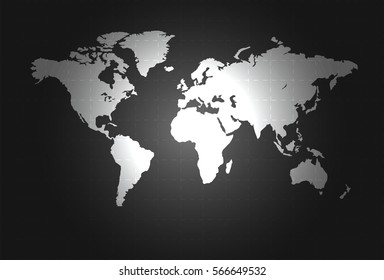 World Map Vector Illustration Isolated On Stock Vector (Royalty Free ...