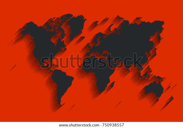 World Map Vector Red Color Background Stock Vector (Royalty Free ...