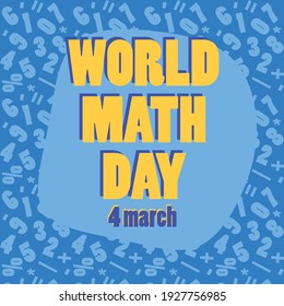 World Math Day Card Poster Stock Vector (Royalty Free) 1927756985 ...