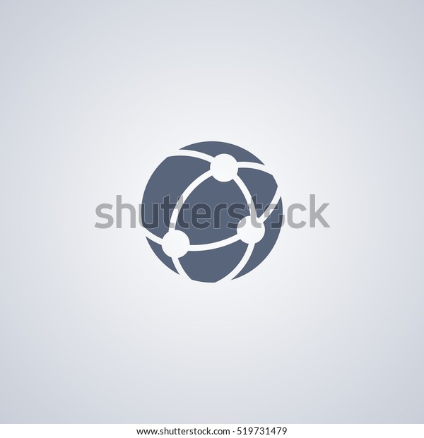 World Network Icon Global Network Icon Stock Vector (Royalty Free ...