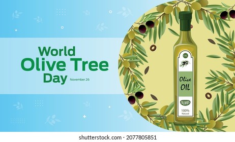 World Olive Tree Day On November Stock Vector (Royalty Free) 2077805860 ...