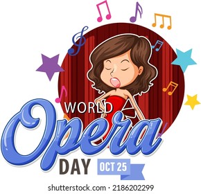 World Opera Day Banner Concept Vector Stock Vector (Royalty Free ...