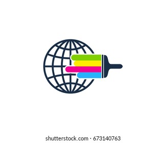 World Paint Icon Logo Design Element Stock Vector (Royalty Free) 673140763