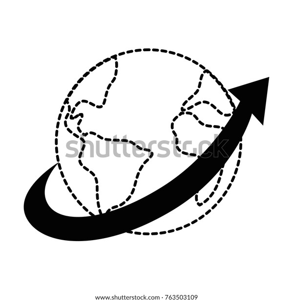 World Planet Earth Arrow Stock Vector (Royalty Free) 763503109