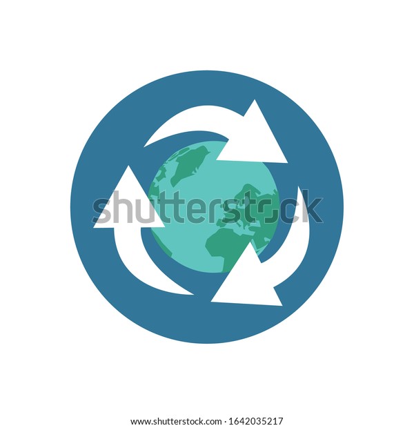 World Planet Earth Arrows Around Vector Stock Vector (Royalty Free ...