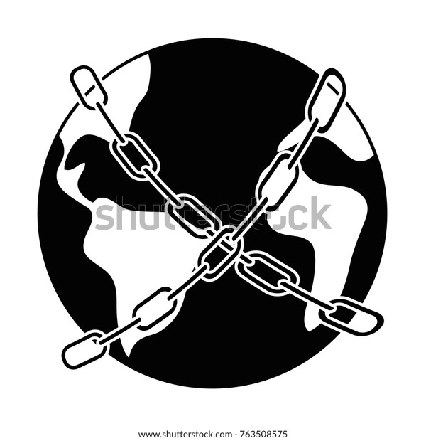 World Planet Earth Chain Stock Vector (Royalty Free) 763508575 ...