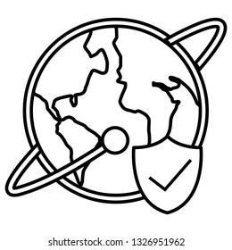 World Planet Earth Shield Stock Vector (Royalty Free) 1326951962 ...