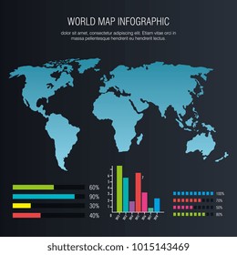 Infographic Vector Map Largest World Cities Stock Vector (Royalty Free ...