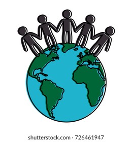 World Planet People Stock Vector (Royalty Free) 727729954