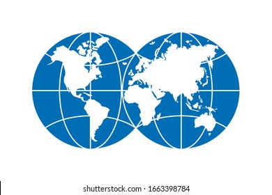 World Planet Simple Blue Icon Globe Stock Vector (Royalty Free ...