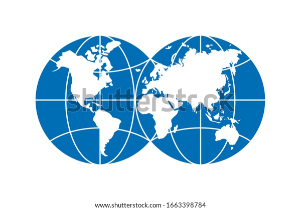 World Planet Simple Blue Icon Globe Stock Vector (Royalty Free ...