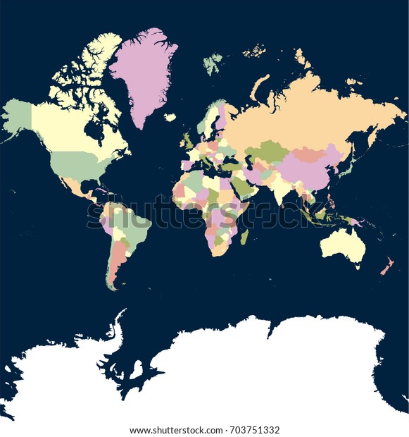 World Political Vector Map Stock Vector (Royalty Free) 703751332 ...