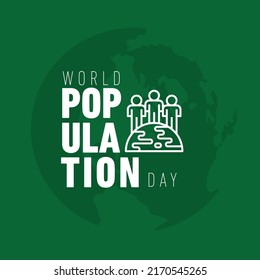 World Population Day Green Vector Stock Vector (Royalty Free ...