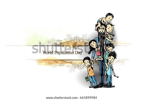 World Population Day Hand Drawn Sketch 库存矢量图（免版税）665899984 | Shutterstock