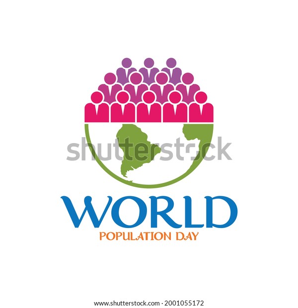 World Population Day Logo Vector Design: เวกเตอร์สต็อก (ปลอดค่า ...