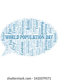 World Population Day Word Cloud Wordcloud: เวกเตอร์สต็อก (ปลอดค่า ...