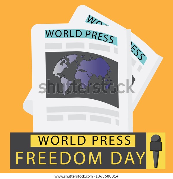 World Press Freedom Day Logo Design Stock Vector (Royalty Free ...