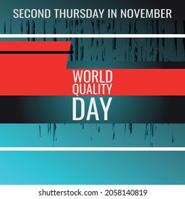 World Quality Day Geometric Design Suitable Stock Vector (Royalty Free ...