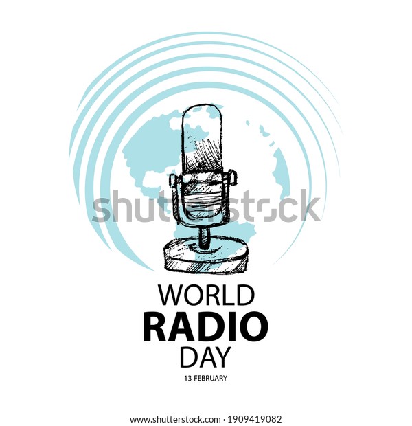 World Radio Day Logo Design Concept Stock Vector (Royalty Free ...