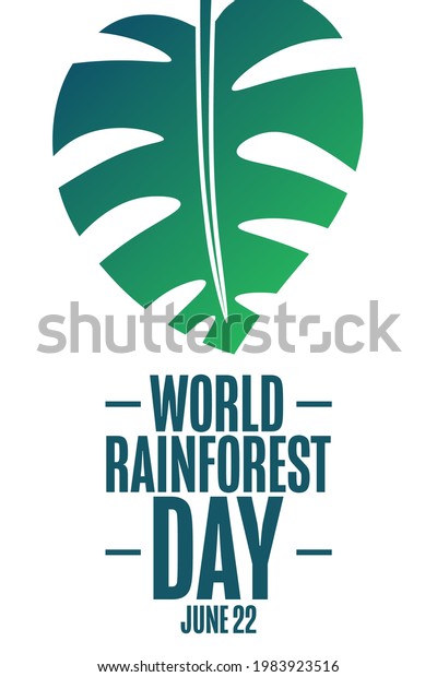 World Rainforest Day June 22 Holiday Stock Vector (Royalty Free) 1983923516 | Shutterstock