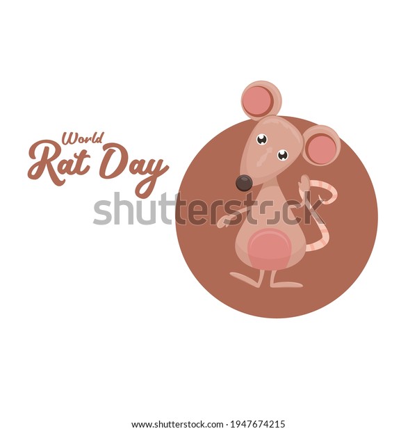World Rat Day Banner Vector Cartoon Stock Vector (Royalty Free ...