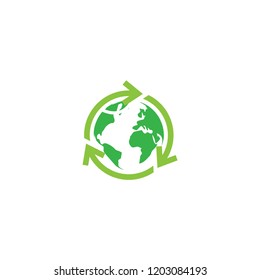 World Recycle Logo Icon Design Template: เวกเตอร์สต็อก (ปลอดค่า ...