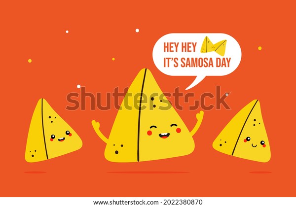 World Samosa Day Vector Cartoon Style Stock Vector (Royalty Free ...