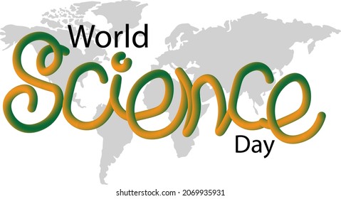 World Science Day Typography Science Calligraphy Stock Vector (Royalty ...