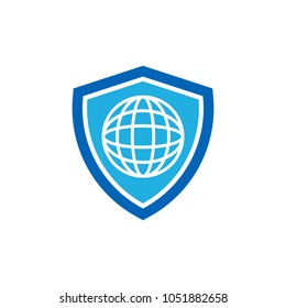 Globe Shield Logo Icon Design Stock Vector (Royalty Free) 1057633658 ...