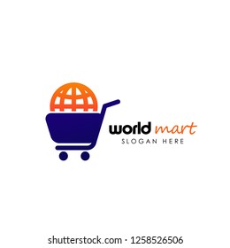 World Shop Logo Design Template World Stock Vector (Royalty Free ...